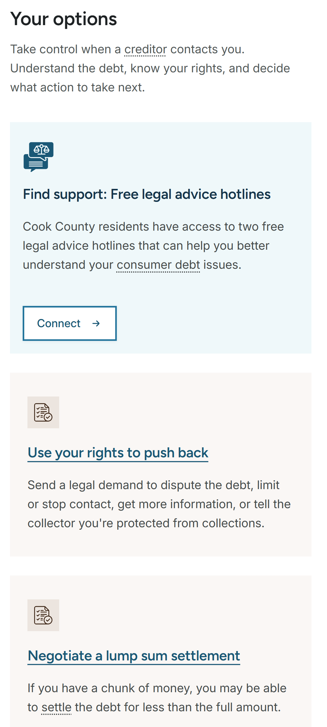 User guide | Debt Help Illinois